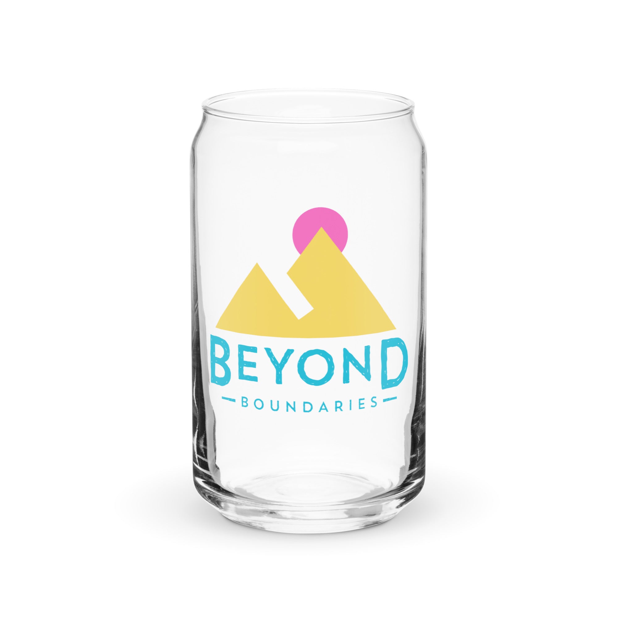 Pink Sunset Mountain Can-Shaped Glass – Beyond Boundaries